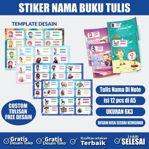 Jual STIKER NAMA DI BUKU TULIS BUAT SEKOLAH LUCU CUSTOM - Jakarta ...