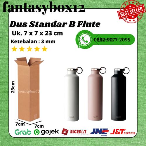 Jual ( 7x7x23cm ) Kardus/Dus Standar Botol Tumbler Standing Box Baru ...