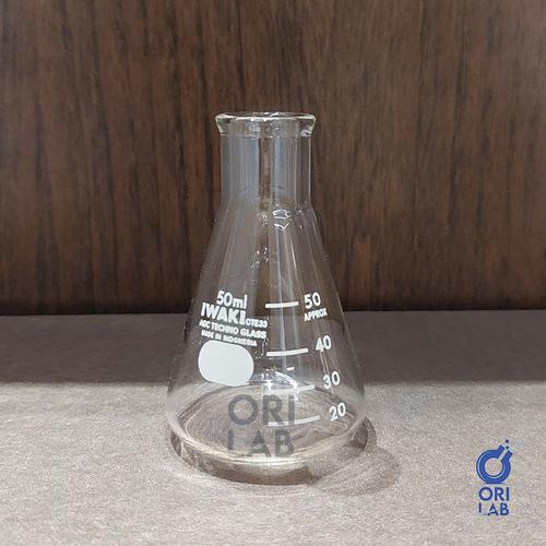 Jual IWAKI Erlenmeyer Flask / Tabung Labu Kerucut / Laboratory Triangle ...