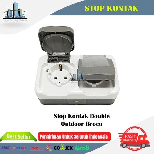 Jual STOP KONTAK TUTUP DOUBLE / STOP KONTAK OUTDOOR BROCO - Kota ...