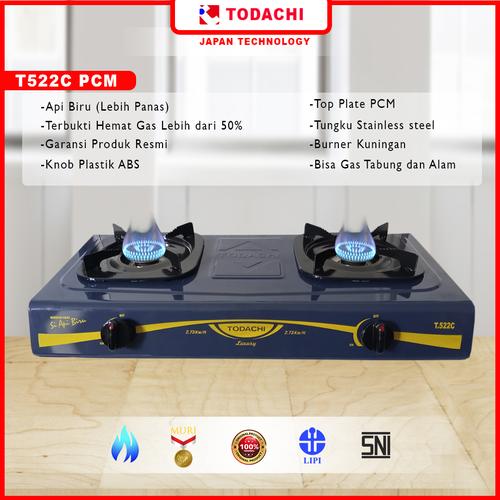 Jual Todachi Kompor Gas 2 Tungku T522C BIRU Gas LPG Gas Alam PNG - LPG ...
