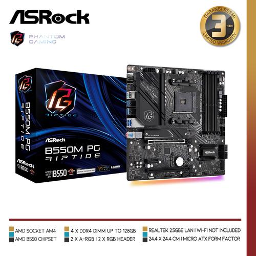 Promo ASROCK B550M PG Riptide | Motherboard AMD B550 Ryzen AM4 Cicil 0% ...
