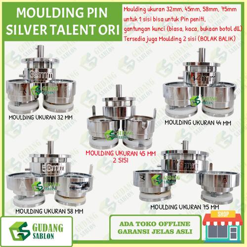 Jual Moulding Mesin Press Pin Silver Talent Ori | Uk 32/44/58/75mm & 2 ...
