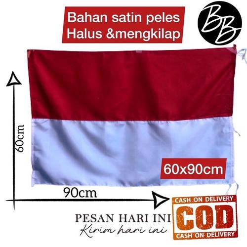 Jual - bendera indonesia 60x90cm - bendera merah putih - satin ...