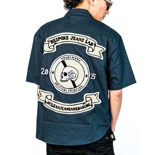 Jual Workshirt Navy Embroidery - XXL - Kota Bandung - Bespoke project ...