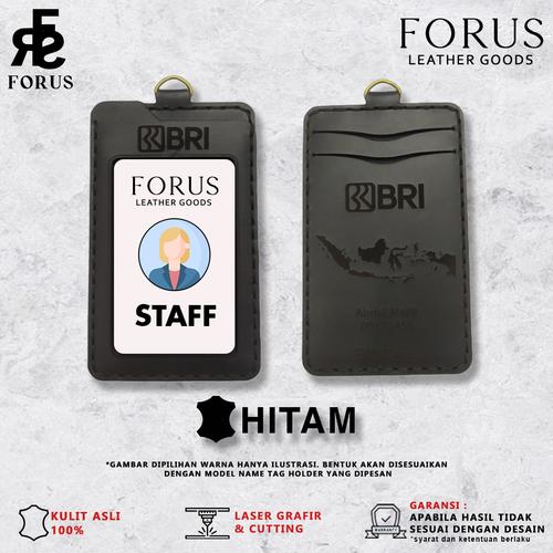 Promo Name Tag Kulit Holder Asli Custom Terbaik - Hitam - Kota Cimahi ...