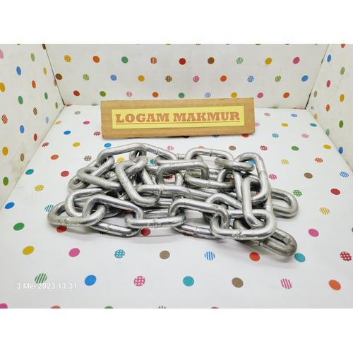 Jual RANTAI BESI 8MM GALVANIS UNTUK PAGAR GUDANG BRANKAS SEPEDA - 1 MTR ...