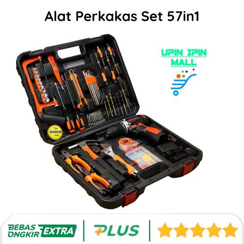 Jual Alat Perkakas Set Komplit dengan Bor Listrik Tool Kit Set 57 in 1 ...
