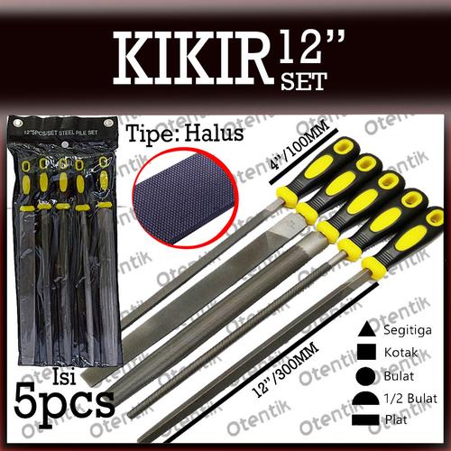 Jual KIKIR BESI SET 12" 5PCS PLAT / BULAT / KOTAK / SEGITIGA / 1/2 ...