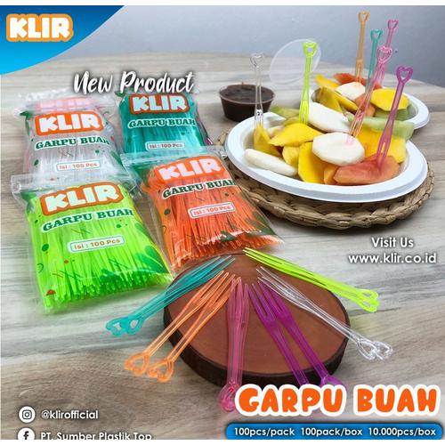 Jual Garpu Kue / Garpu Buah / Garpu Kecil Plastik Merk KLIR per pack ...