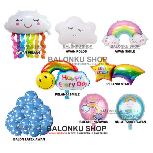 Jual Balon Foil Awan Pelangi / Balon Foil Cloud Rainbow - AWAN SMILE ...