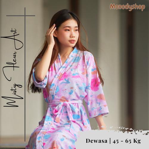 Jual Kimono Handuk Dewasa Size (L/XL) / Motif Fleur Art / Kimono Mandi ...
