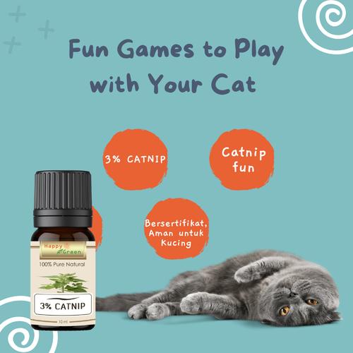 Jual Happy Green 3% Catnip Essential Oil Catmint Oil Kucing Nepeta ...