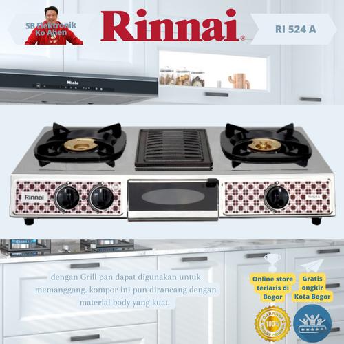 Jual Rinnai RI 524 A Kompor Gas dengan Grill [ 2 Tungku ] - Kota Bogor ...