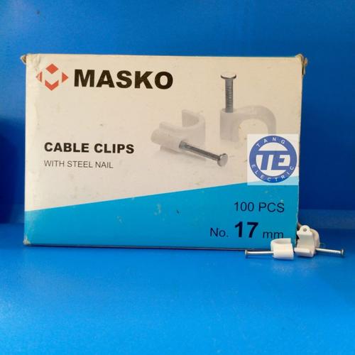 Jual Klem kabel masko 17 mm / Klem paku beton /cable clips @100pcs ...