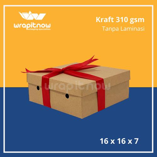 Jual Dus Kraft 16x16x7/ Box Nasi Kotak Staples Snack Hajatan Molen ...