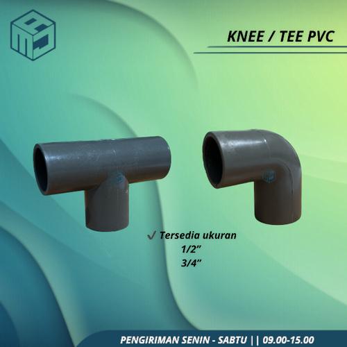Jual Sambungan Pipa Keni PVC / Knee 1/2" 3/4" Elbow 1/2inc Tee 1/2 3/4 ...