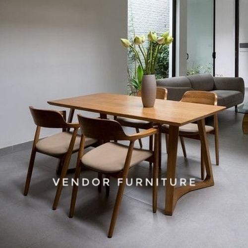 Jual Set Meja Makan Kayu Jati Set Dining Table Real Teak Furniture ...