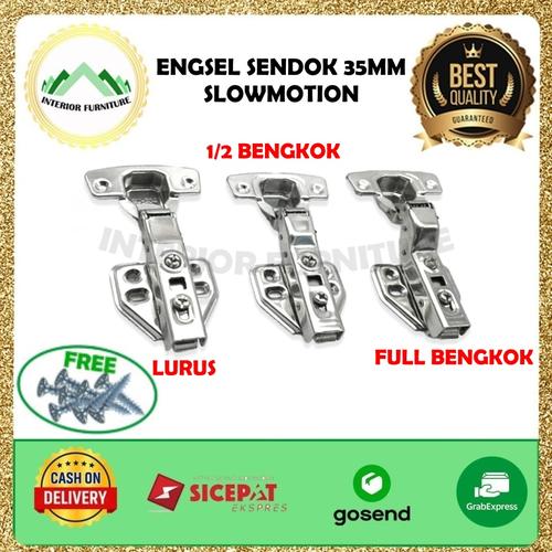 Promo Engsel Slow Motion 35mm Sendok Stainles lurus/1/2 bengkok/Full ...