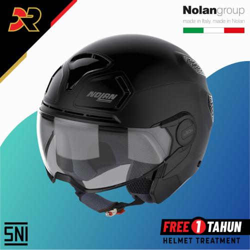 Jual NOLAN N30-4 T 010 CLASSIC FLAT BLACK HELM HALF FACE SNI N304 ...