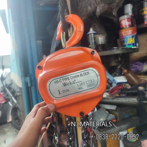 Jual Chain Block Takel 1 Ton 5 Meter WEKA Katrol Hand Manual Chain ...