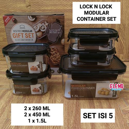 Jual Lock n Lock food container gift set modular tritan - SET ISI 5 ...