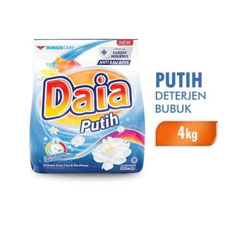 Jual DAIA PUTIH deterjen bubuk 4 kg - Daia powder detergent putih 4 kg ...