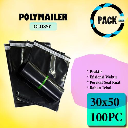 Jual Kantong Plastik Packing Polymailer HITAM GLOSSY 30x50 Tebal isi 100pcs - Jakarta Selatan ...