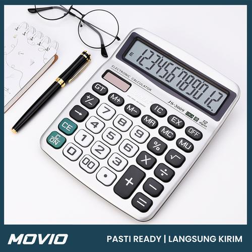Promo MOVIO Calculator 12 Digit - Kalkulator Kantor / Kalkulator Hitung ...