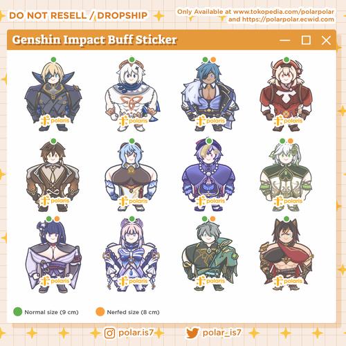 Jual Genshin Impact Buff Stickers - 9 cm, Dainsleif - Kota Surabaya ...