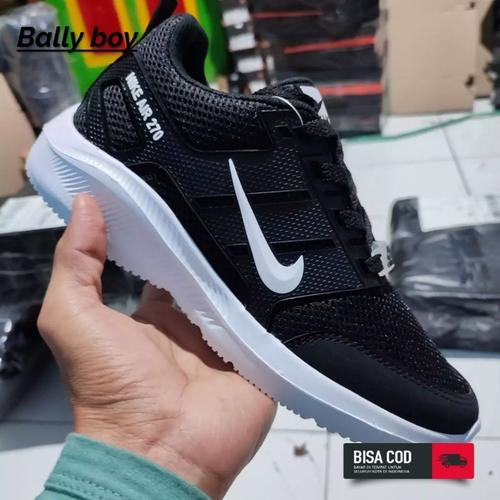 Jual Sepatu Sekolah Hitam Polos Nike Air Pria Wanita Full Black Size 36 ...