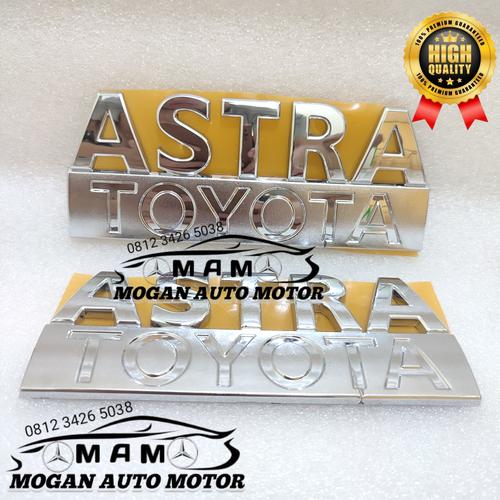 Jual Logo Emblem Tulisan ASTRA TOYOTA Astra Toyota AGYA CALYA Original ...