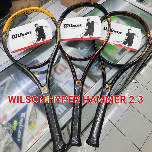 Jual RAKET TENIS WILSON HYPER HAMMER 2.3 GRAY/GOLD - HYPER CARBON -ORIGINAL - BURGUNDY BLACK ...