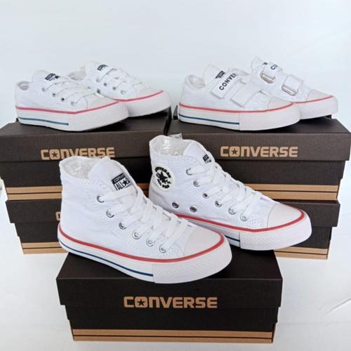 Jual Sepatu Converse Anak Perekat/Tali Tinggi/Tali Pendek/White - 34 ...