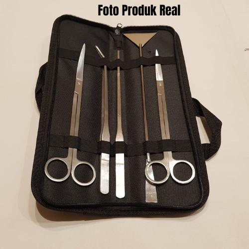 Jual 5 in 1 tool set aquascape gunting pinset scraper scissor tweezer ...