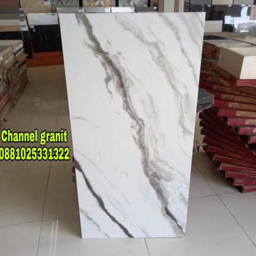 Jual granit 60×120 motip marmer Carara Nero tekstur glosy - Kab. Bogor ...