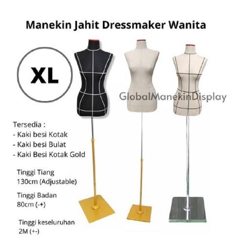 Jual Manekin Pola Patung Jahit Ukuran XL Plus Tiang Besi - KREM PH K ...