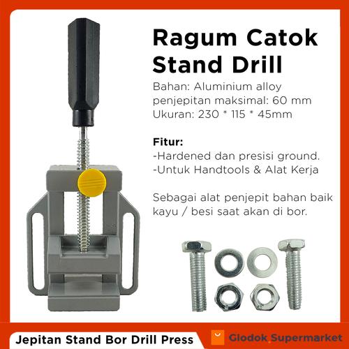 Jual Ragum Catok Stand Drill Jepitan Stand Bor Drill Press - Tanpa ...