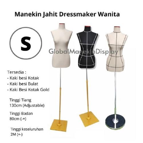 Jual Manekin Pola Patung jahit Ukuran S Plus Tiang - KREM P K.KOTAK ...