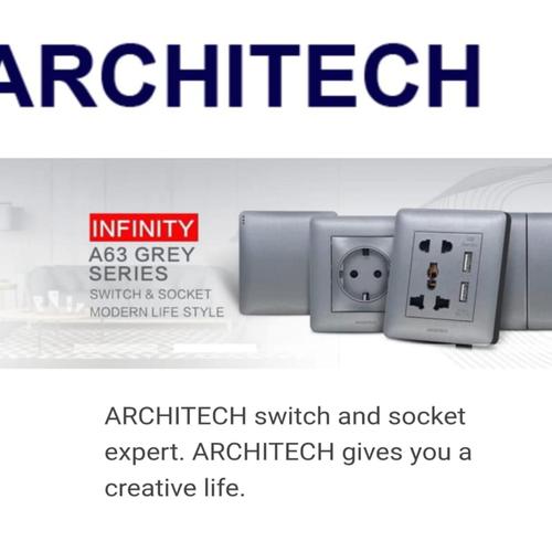 Jual Saklar ARCHITECH Infinity A63 2.1 Series New Grey - 1Gang 1Arah ...