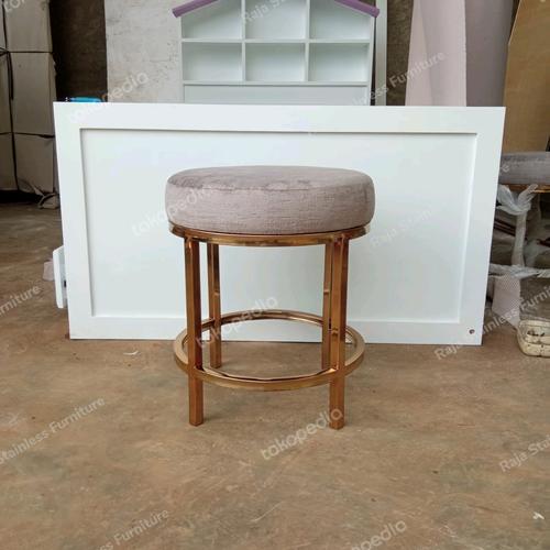 Jual STOOL BULAT STAINLINESS - KURSI BULAT STAINLESS GOLD - SOFA BULAT ...