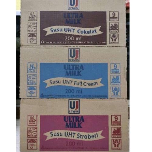Jual Susu Ultra Milk UHT 250 ml 1 Dus / 1 Karton / 24 Pcs - FullCream ...