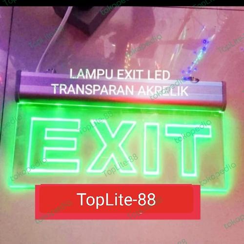 Jual Lampu Led Emergency EXIT Lamp Polos Akrilic Transparan/Darurat ...