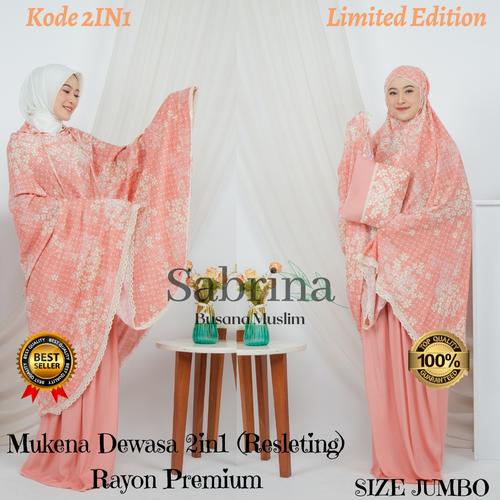 Jual Mukena 2in1 JUMBO Al-Kahf /Mukena traveling 2in1 JUMBO /Mukena ...