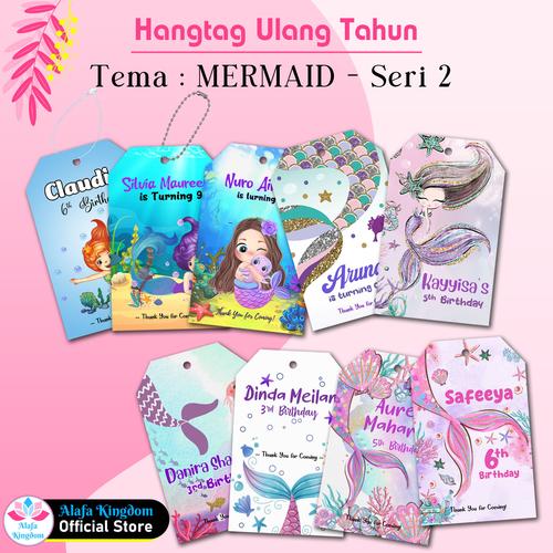 Jual 8 Pcs Hangtag Ulang Tahun Mermaid Seri 2 | Hangtag Ultah Birthday ...