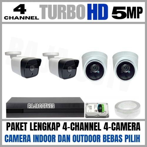 Jual PAKET CCTV 4 CHANNEL 4 KAMERA IC SONY TURBO HD 5MP 1080P KOMPLIT ...