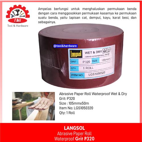 Jual Abrasive Cloth Roll, Waterproof P320 - Langsol Kertas Amplas Roll ...