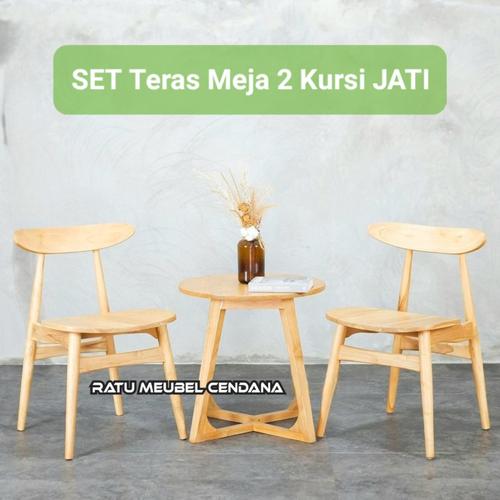 Jual coffee table minimalis - set kursi teras meja 2 kursi kayu jati ...