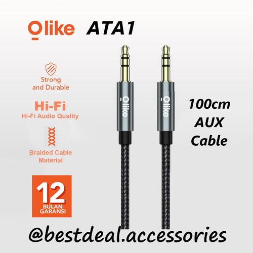 Jual Olike ATA1 Aux Audio Cable 100cm Hi-Fi Sound Jack 3.5mm to 3.5mm Kabel - Jakarta Pusat ...