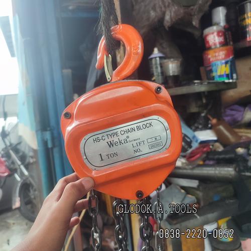 Jual Takel Chain Block 1 Ton 3 5 10 12 15 Meter WEKA Katrol Hand Manual ...